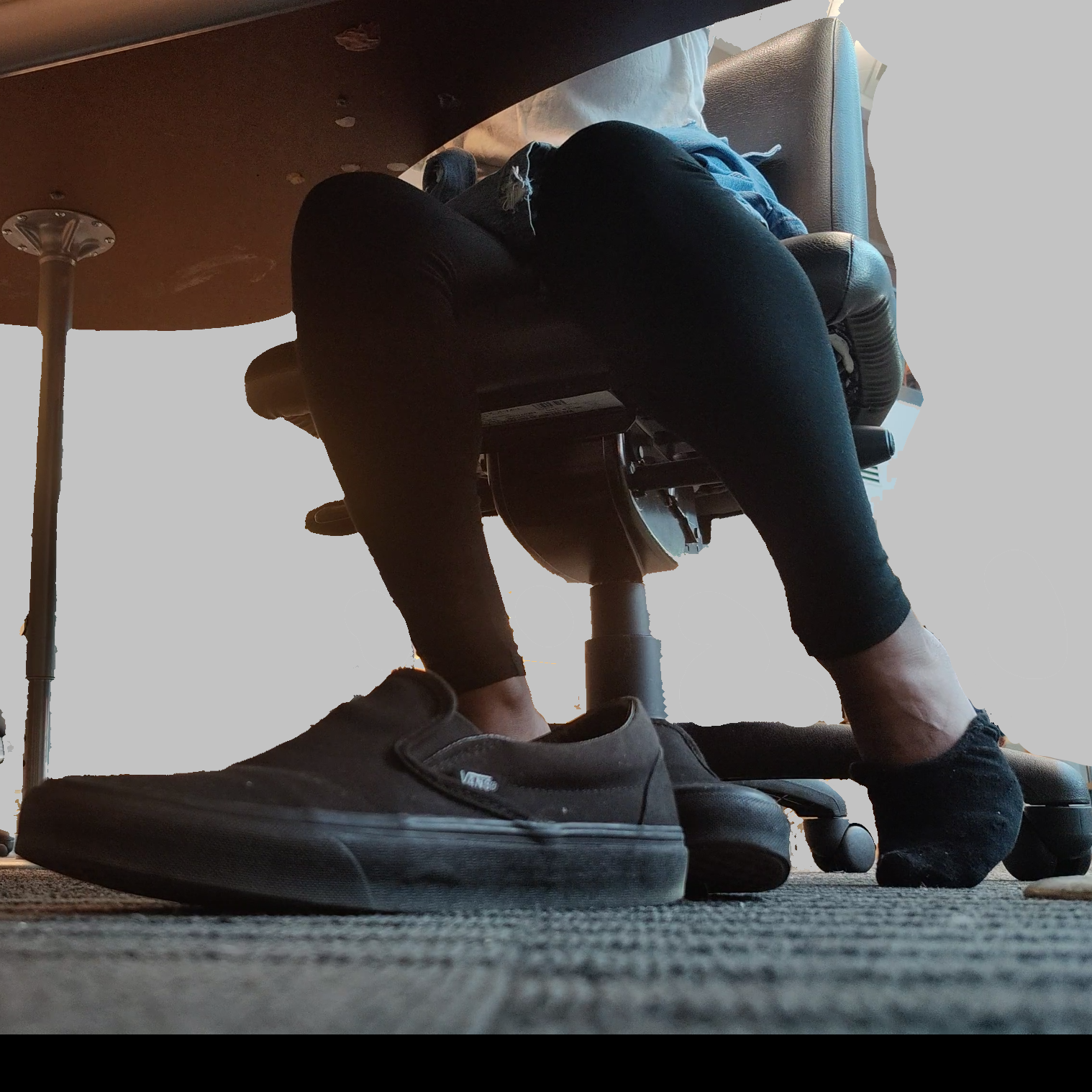 She took her Pedsocks off Halfway