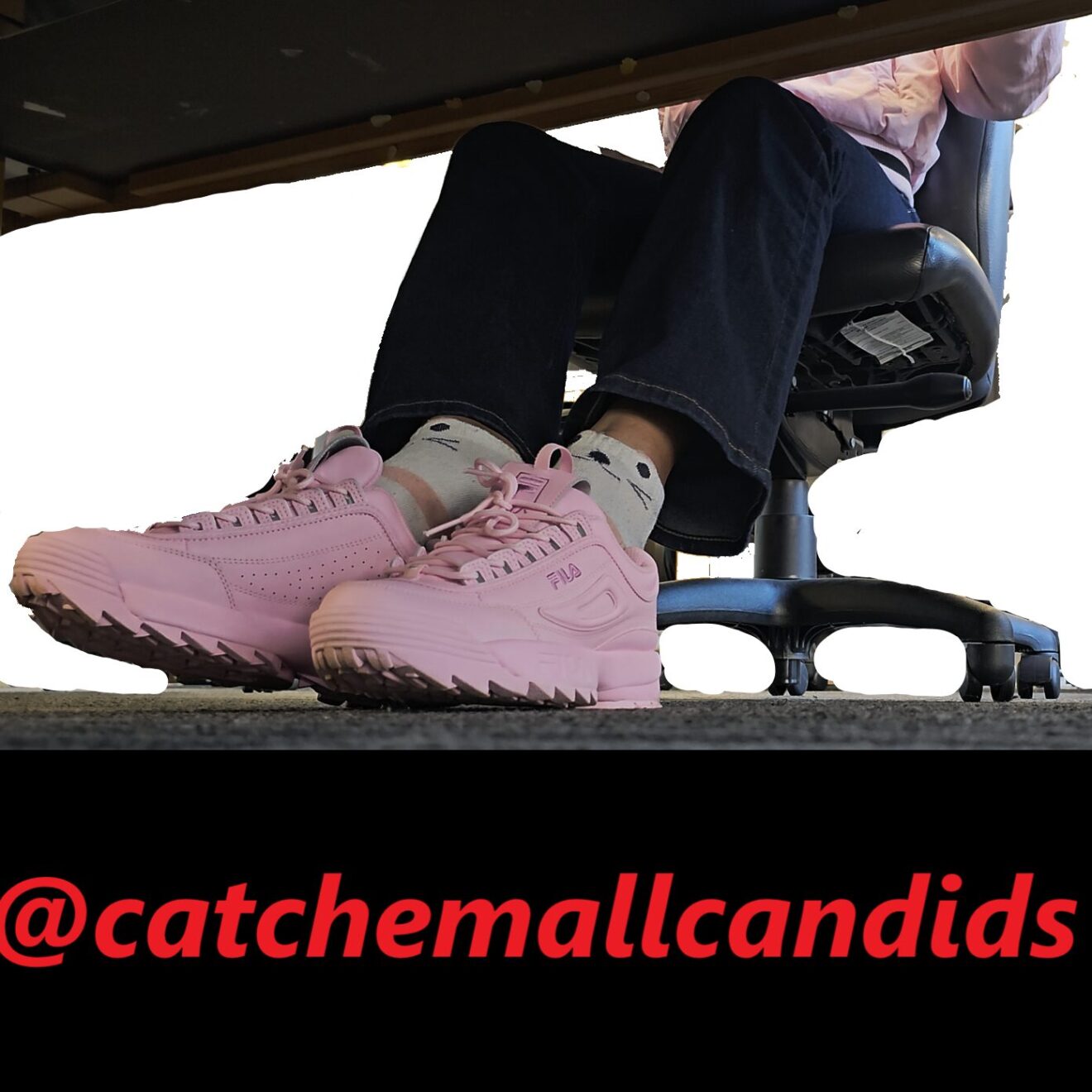 Ebony Pink Filas Shoeplay (Front View)