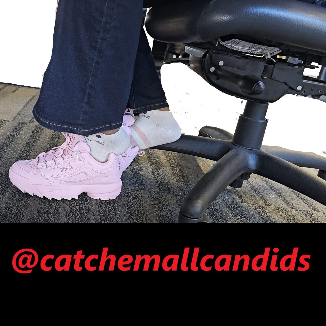 Ebony Pink Filas Shoeplay (Side View)