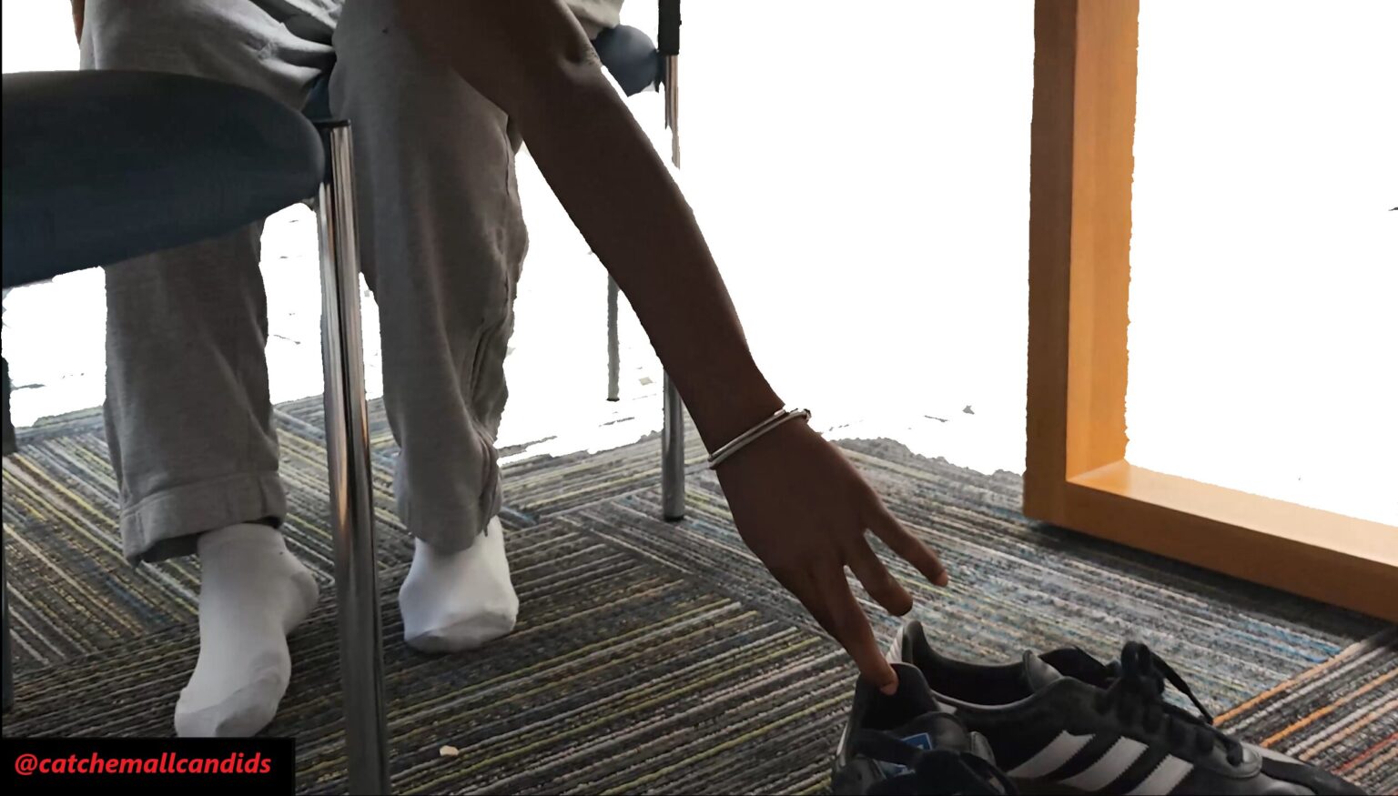Ebony Worn Gym Socks out of Black Adidas Compilation